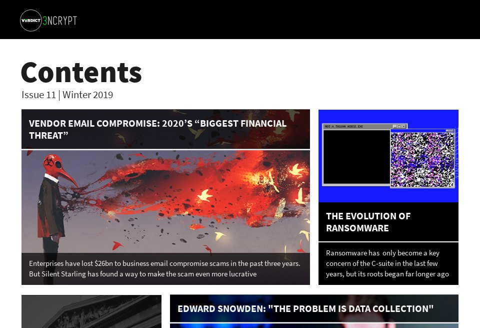 Home 2020s Biggest Threat Verdict Encrypt Issue 11 Winter 2019