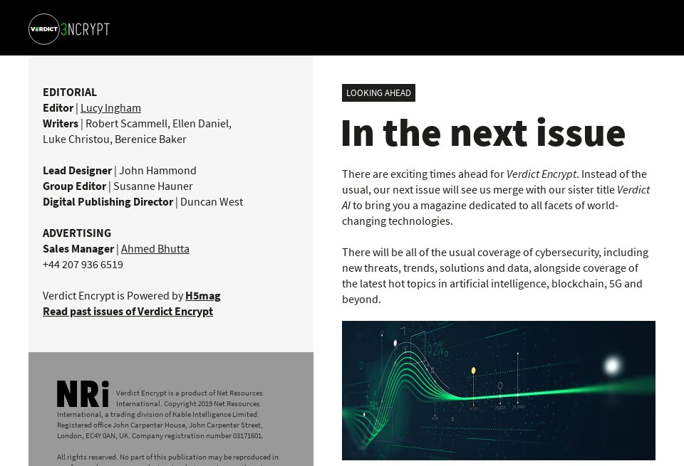 Home 2020s Biggest Threat Verdict Encrypt Issue 11 Winter 2019